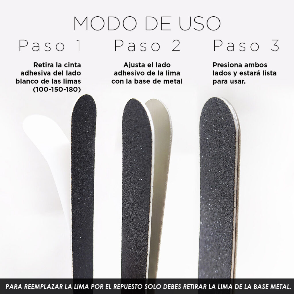 Lima Metálica + 3 Repuestos (Lima Adhesiva) – Jessamy | Miscelaneas